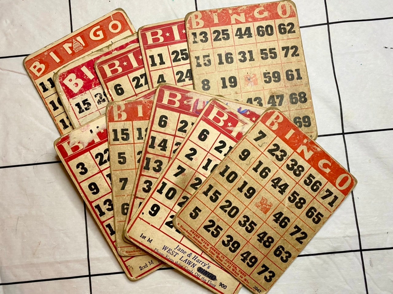 Bundle of 10 Vintage Bingo Boards - Etsy