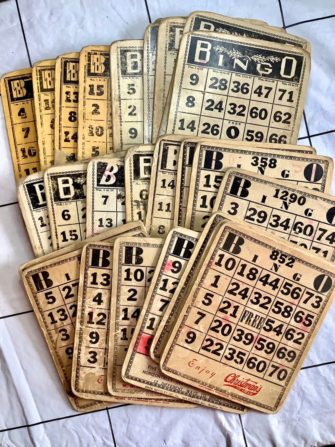 Bundle of 25 Vintage Bingo Boards - Etsy