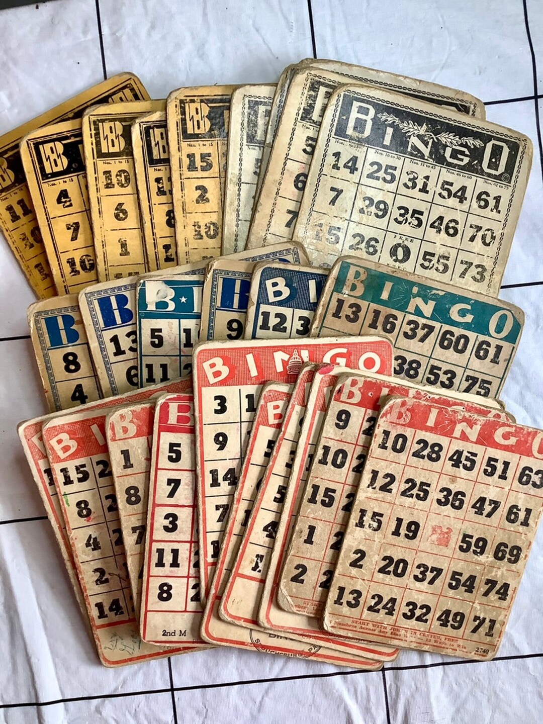 Bundle of 25 Vintage Bingo Boards - Etsy