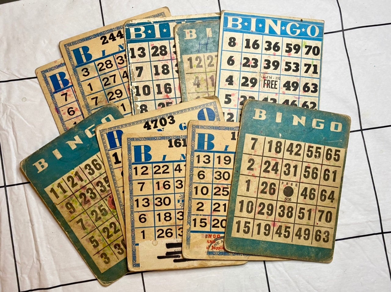 Bundle of 10 Vintage Bingo Boards - Etsy