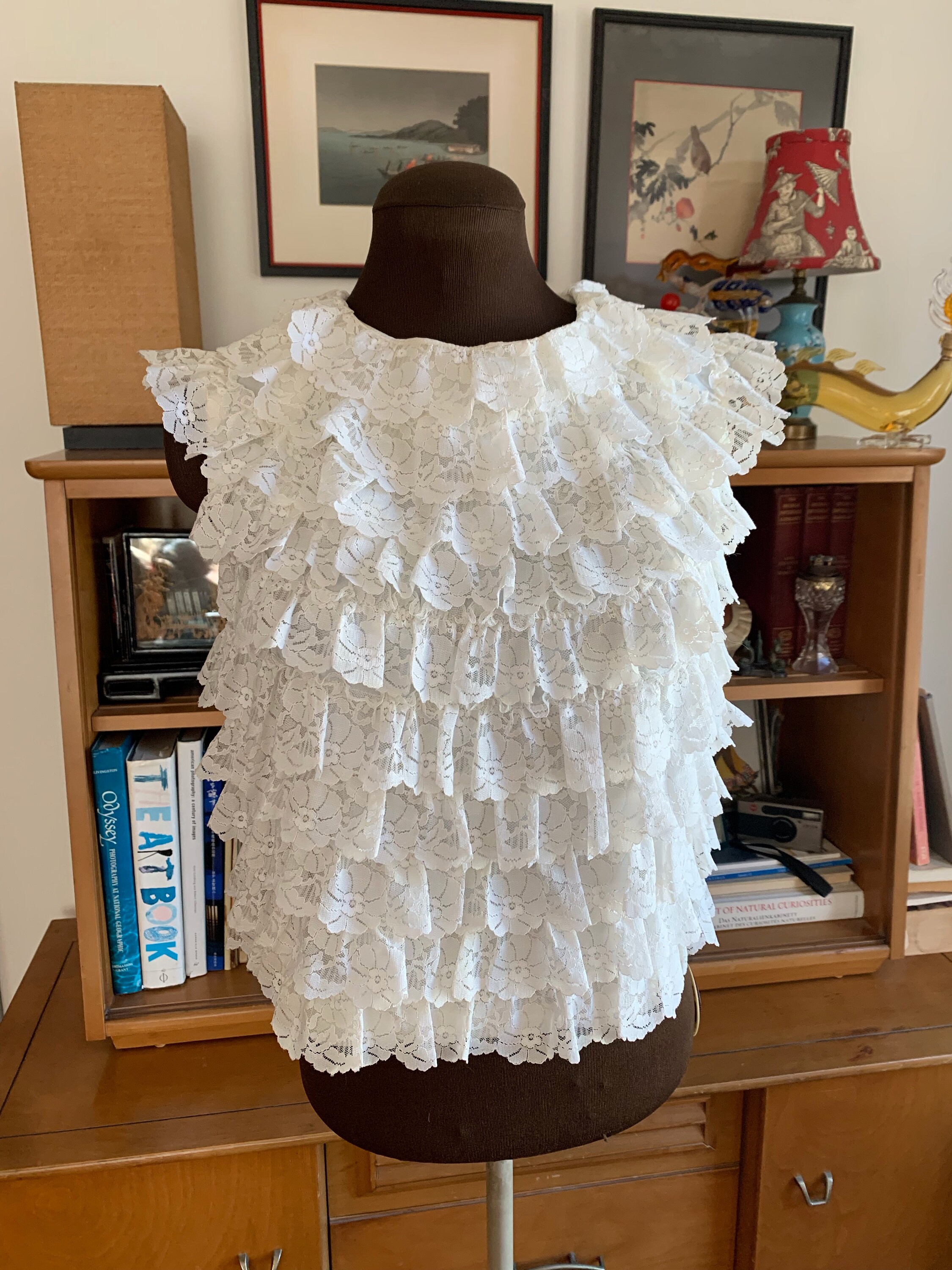 1960s Tiered Ruffled Mitzou Spanish Blouse - Etsy