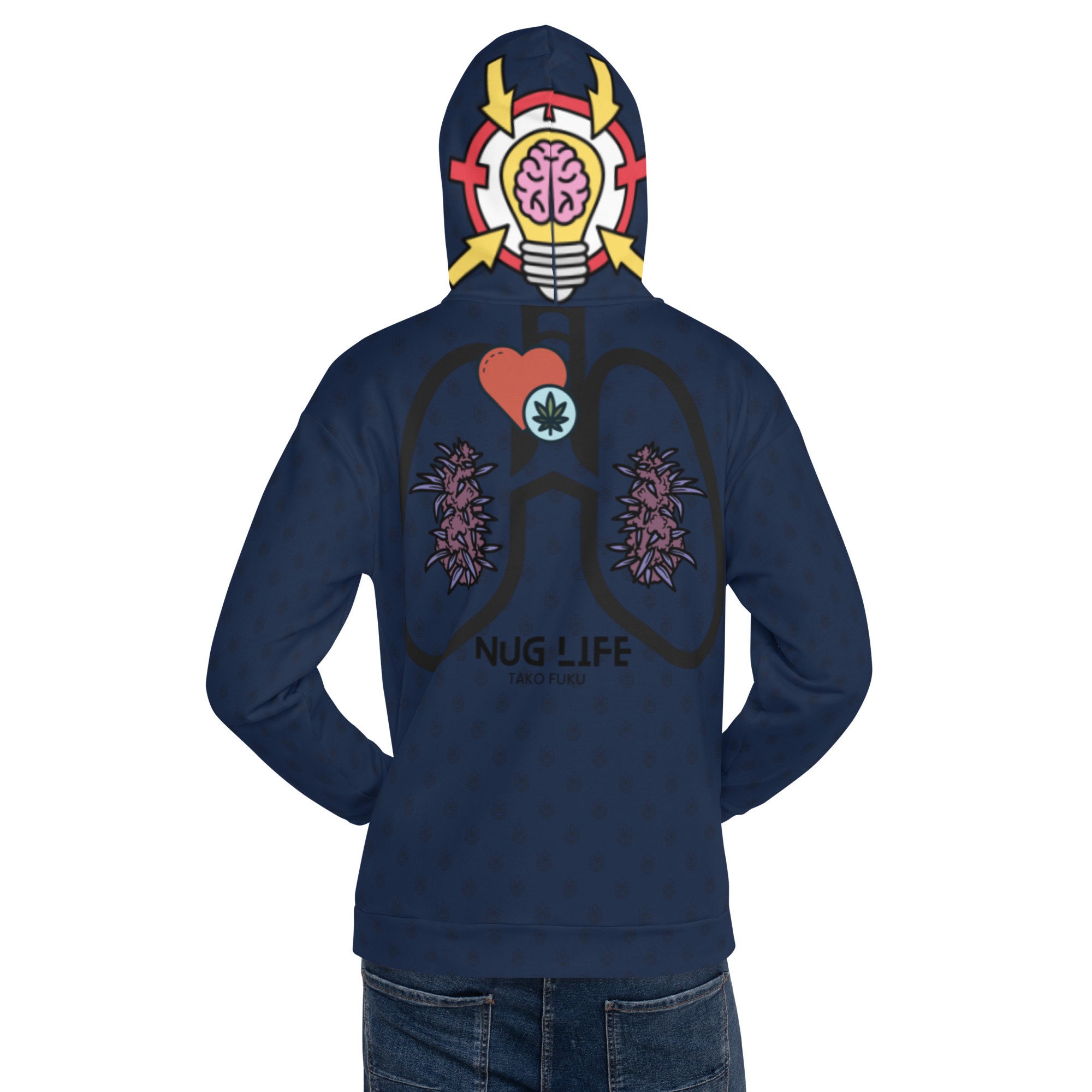 Nug Life Happy Mind Graphic Canna Leaf Pattern Unisex Premium sold by ...