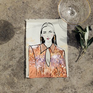 Printable Wall Art With Beautiful Girl in Glittering Top. Perfect ...