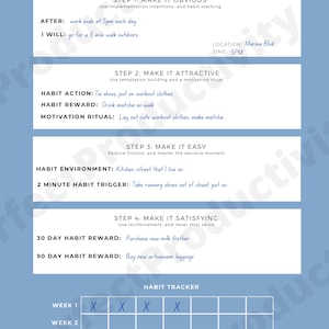 Atomic Habits Printable Starter Planner, Create Good Habits Template ...