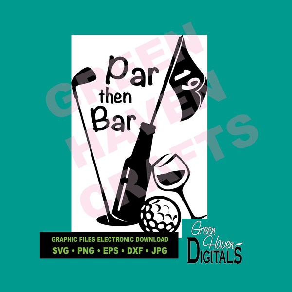 Golf Par Then Bar - Etsy