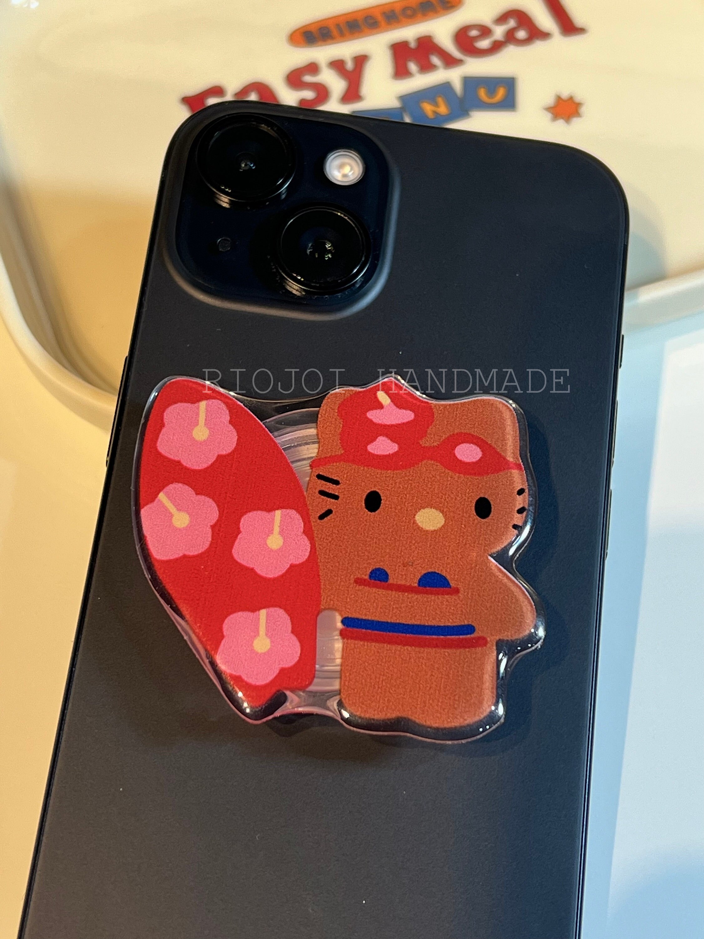 Surfing Hello Kitty Griptok Perfect Gift for Her Cute Cartoon Phone Grip Magnetic Phone Grip ...