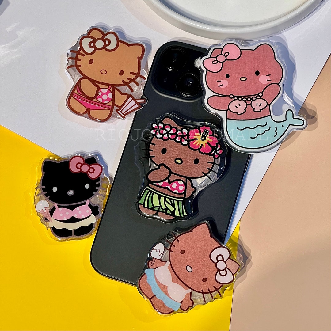 Bikini Hello Kitty Griptok Perfect Gift for Her Cute Cartoon Phone Grip Magnetic Phone Grip ...