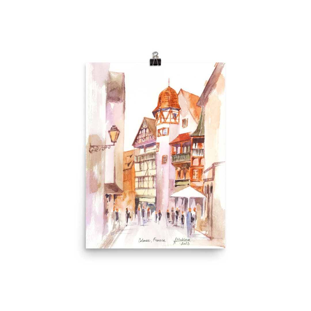 Colmar Poster France Art Print From Original Watercolor - Etsy