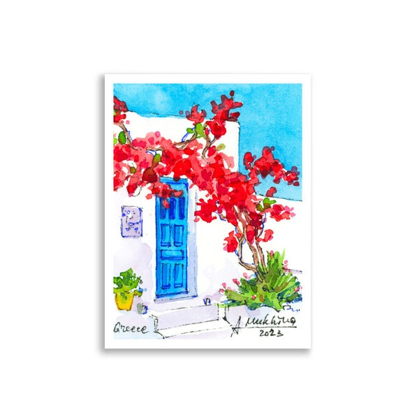 Greek Blue Art - Etsy