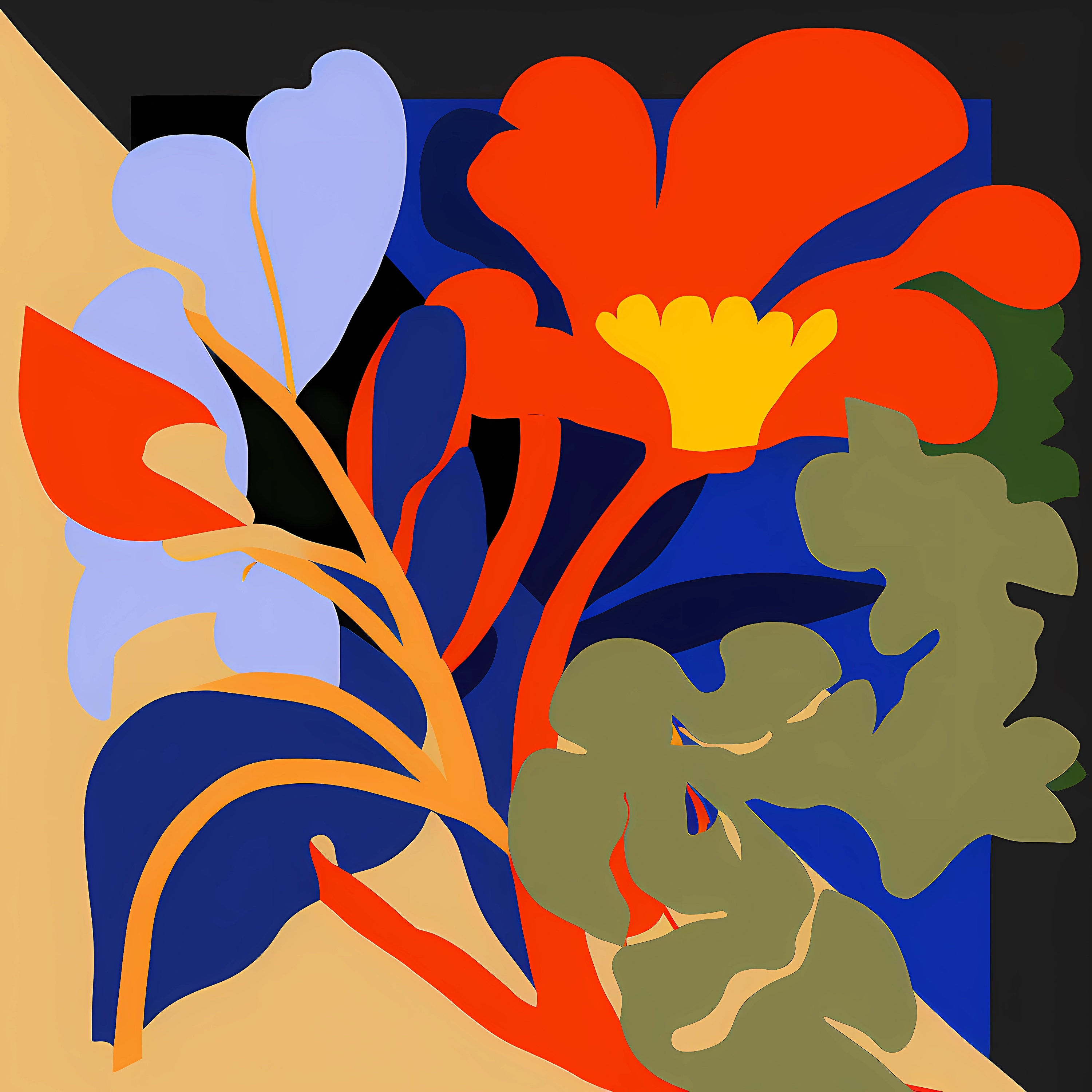 Henri Matisse Inspired Digital Art Print, Floral Decor Print, Custom ...
