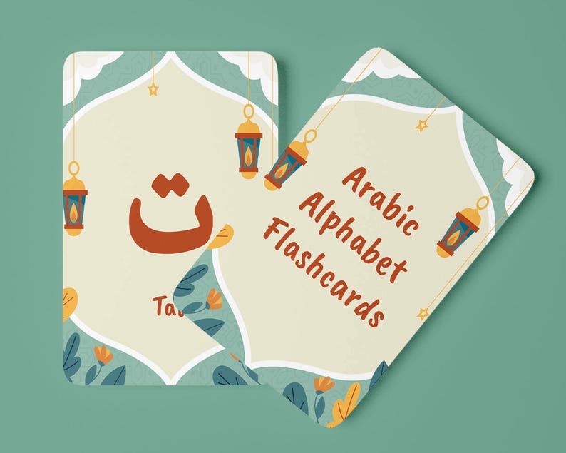 Arabic Alphabet Flashcards for Kids | Islamic Printable | Arabic ...