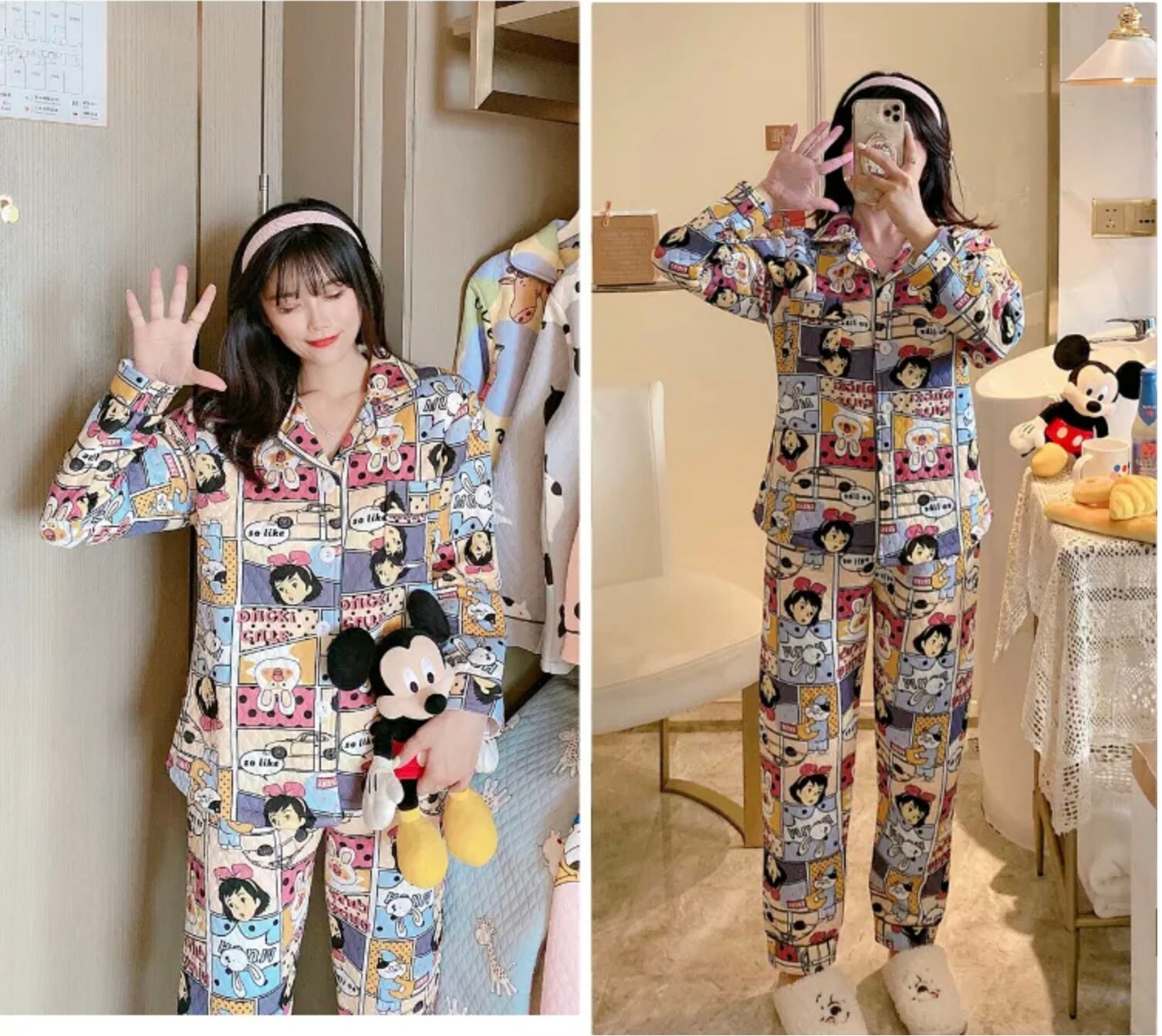 Anime Pajamas Set in 2 Styles - Etsy