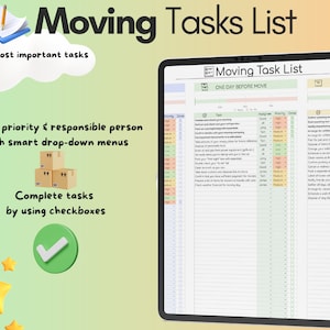 Moving Checklist Moving Planner Moving Binder Moving List Declutter ...