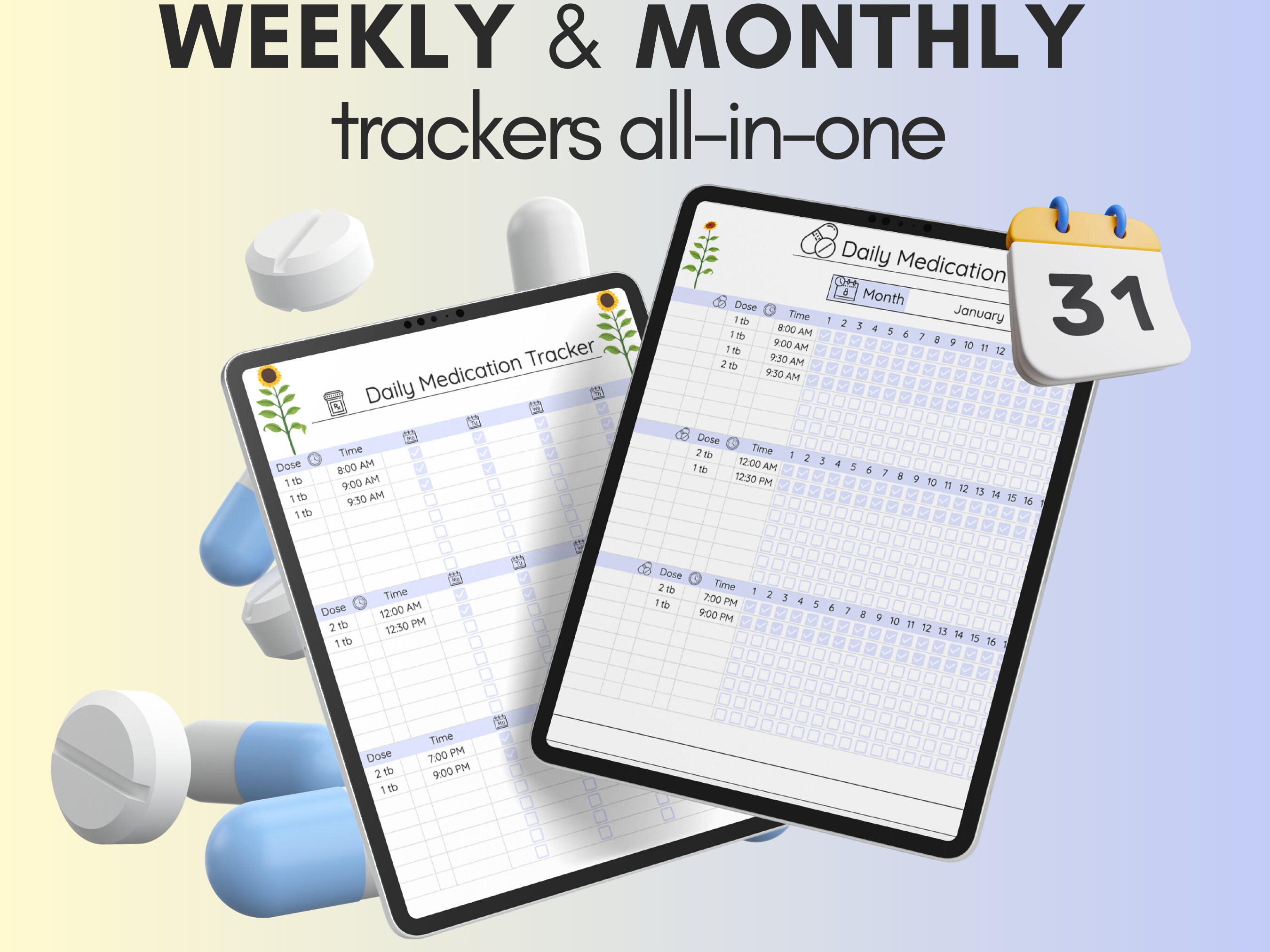 Medication Tracker Medication Log Medication Tracker - Etsy