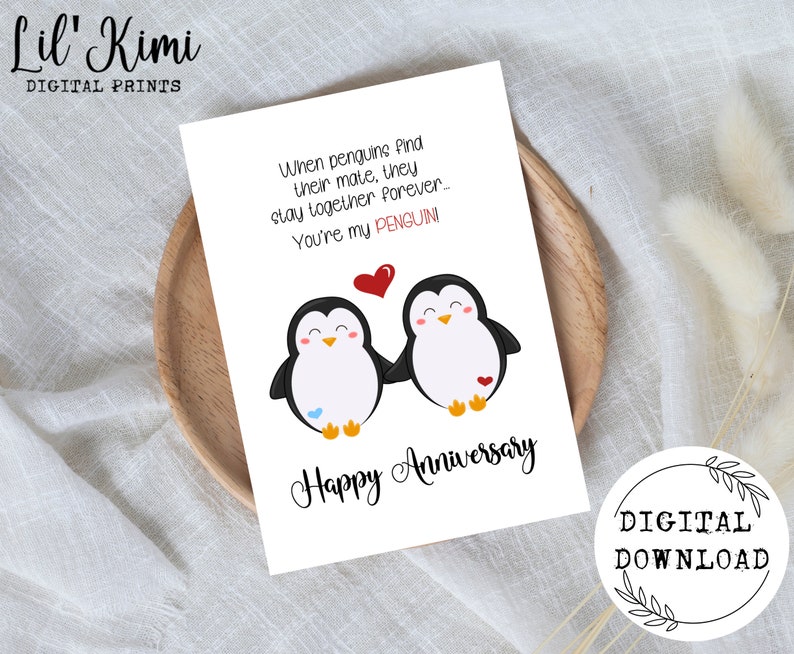 Printable Anniversary Card Downloadable Anniversary Card - Etsy