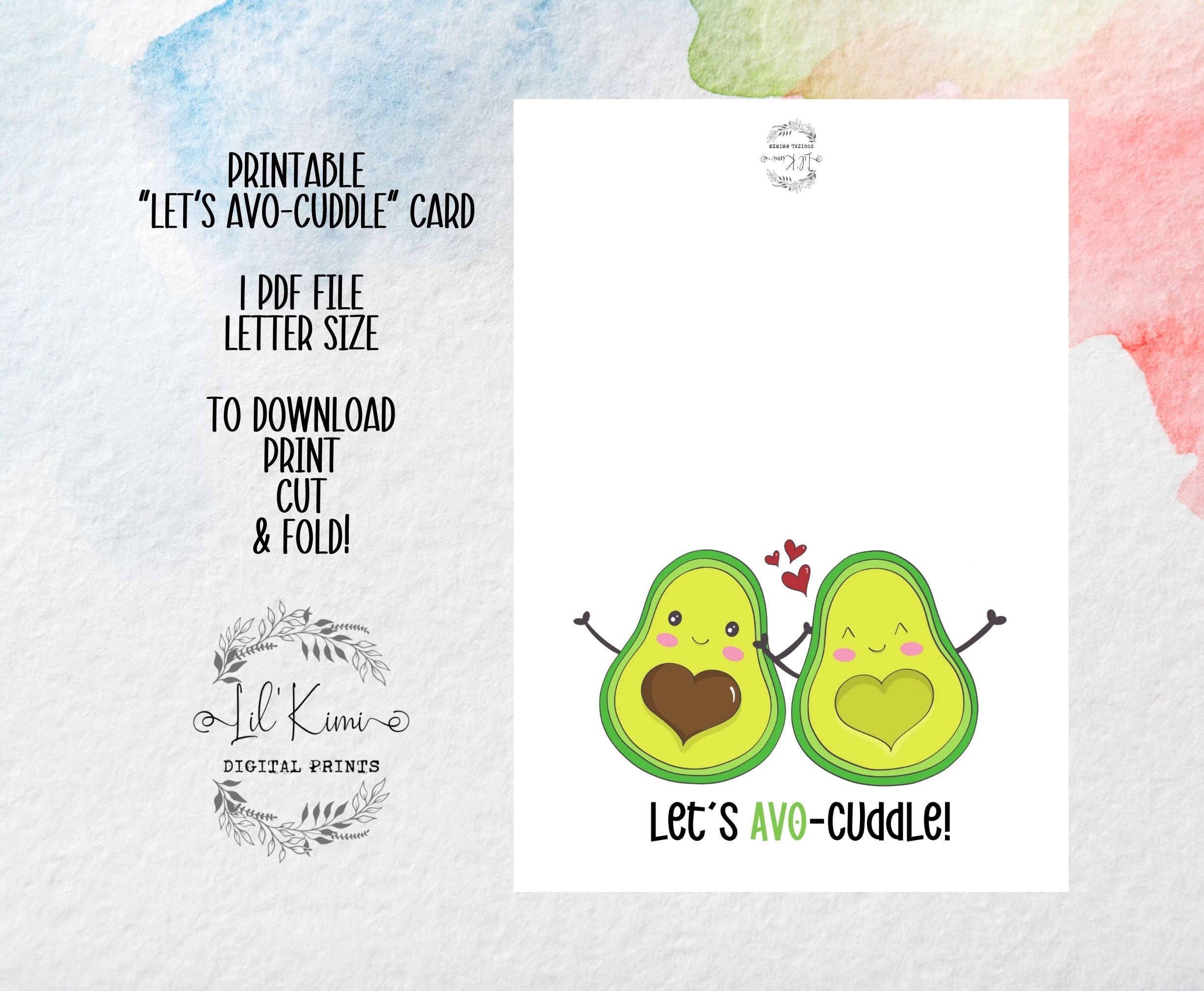 Let's Avo-cuddle Card Anniversary Card Card for Him Card for Her Pun ...