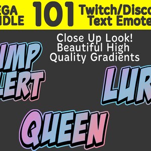 101+ Twitch and Discord Text Emotes Bundle | Twitch and Discord Emotes ...