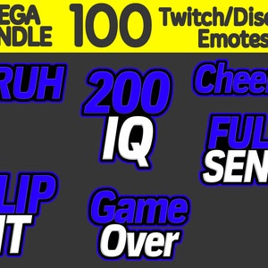 100 Twitch and Discord Text Emotes Bundle | Twitch and Discord Emotes ...