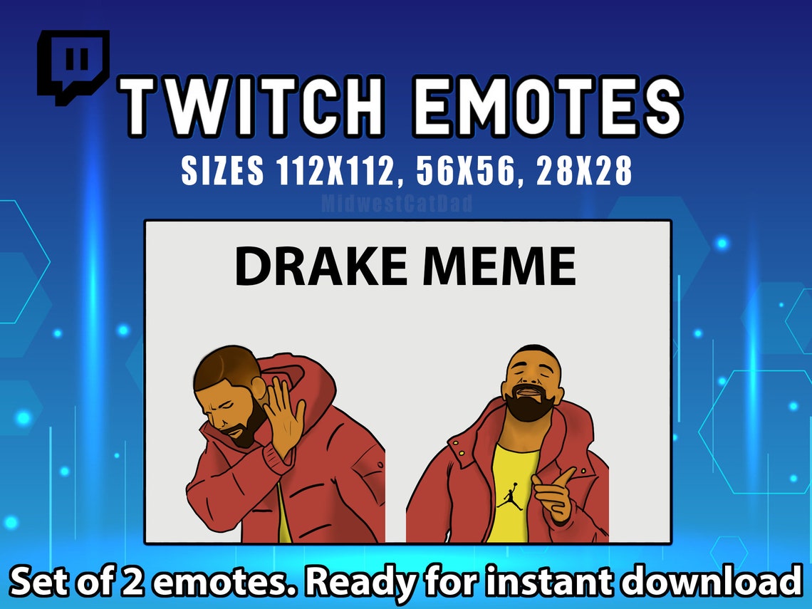 Drake Meme Twitch Emotes, Emote Pack, Emote Bundle, Discord Emote ...