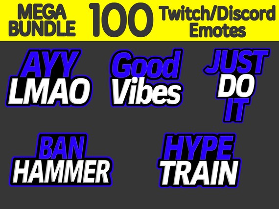 100 Twitch and Discord Text Emotes Bundle Twitch and Discord - Etsy