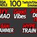 100 Twitch and Discord Text Emotes Bundle | Twitch and Discord Emotes ...