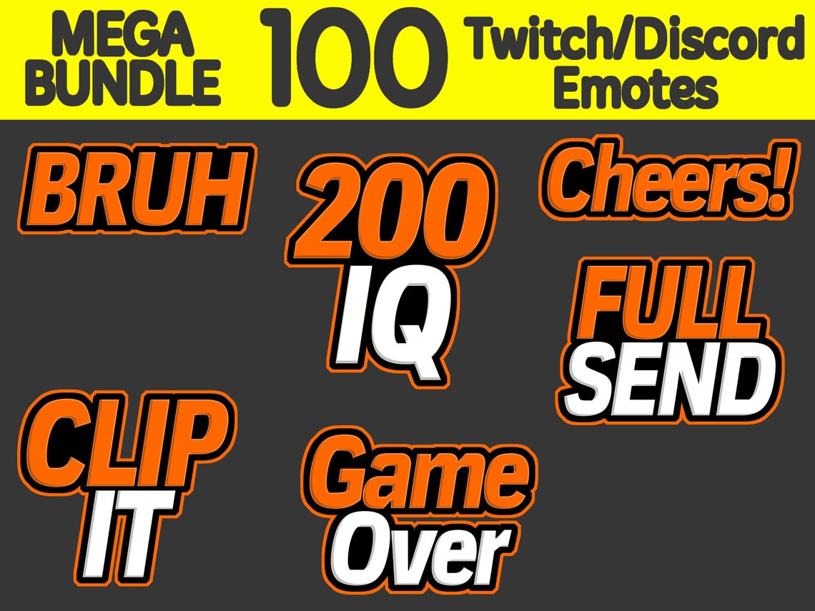 100 Twitch and Discord Text Emotes Bundle Twitch and Discord Emotes ...