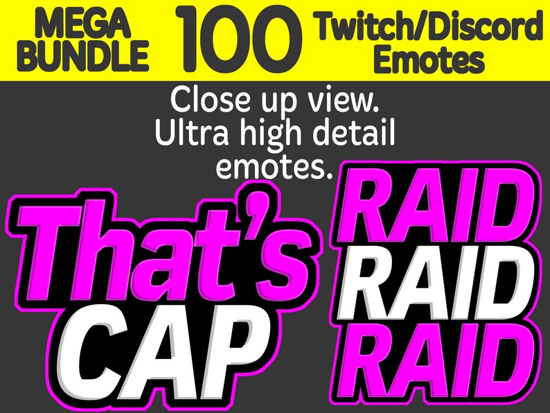 100 Twitch and Discord Text Emotes Bundle Twitch and Discord Emotes ...