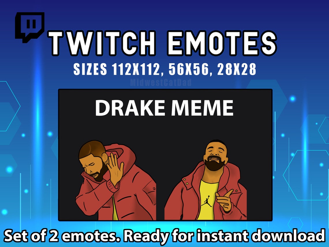 Drake Meme Twitch Emotes, Emote Pack, Emote Bundle, Discord Emote ...