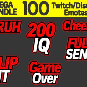 100 Twitch and Discord Text Emotes Bundle | Twitch and Discord Emotes ...