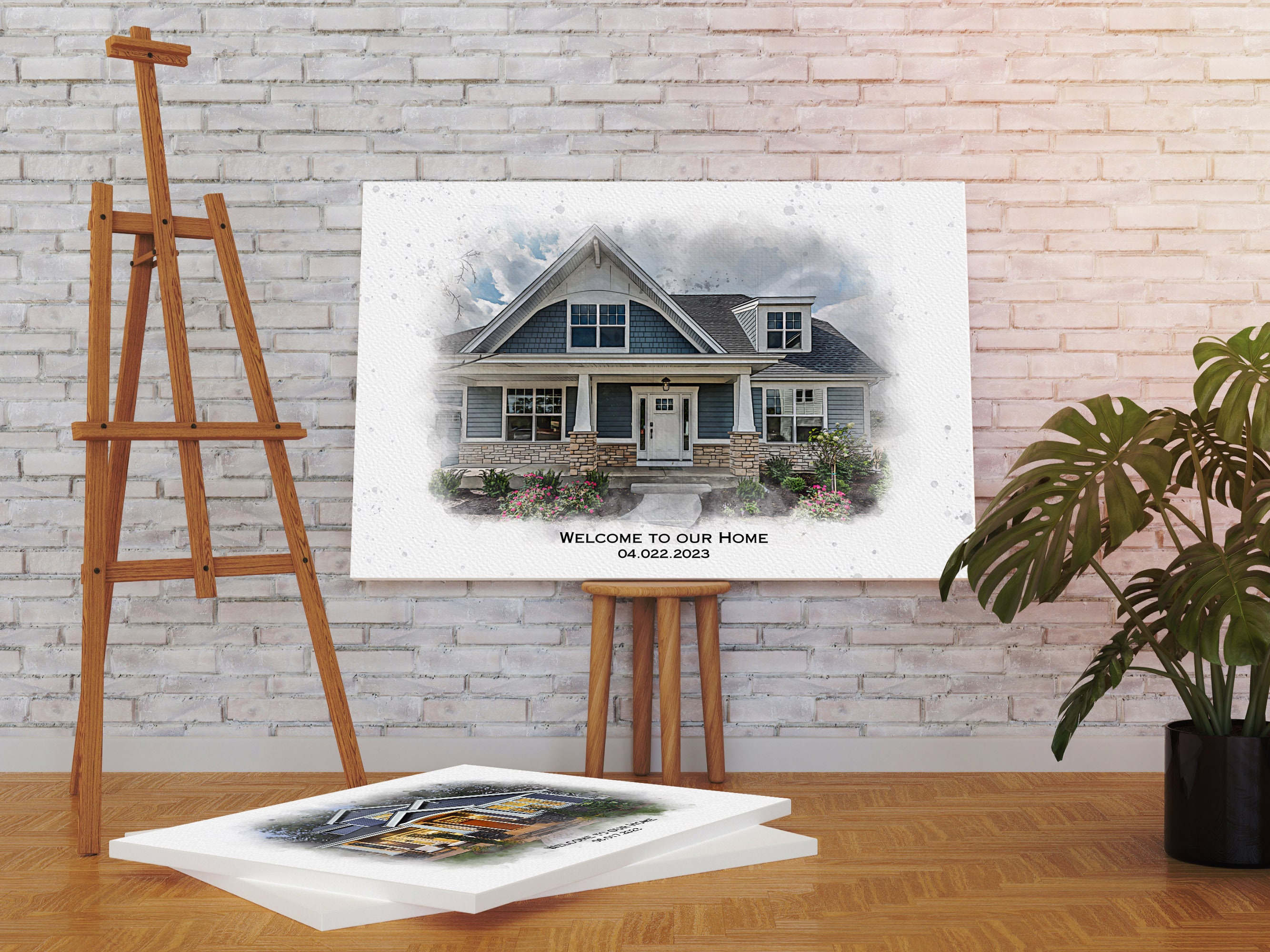 Custom Home Portrait, Home Painting, House Portrait, Watercolor House ...