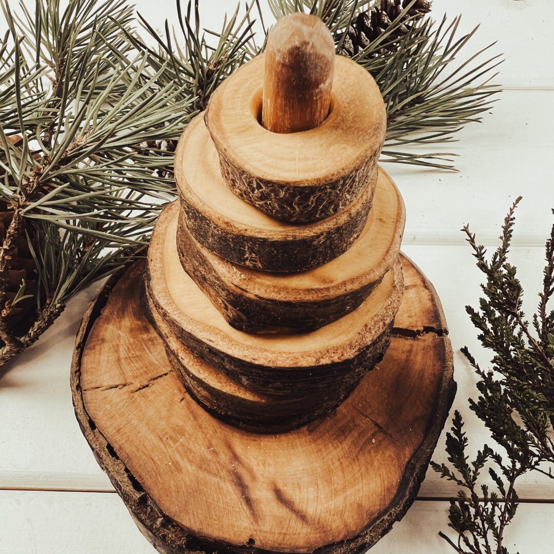 Wooden Pyramide Game, Kids Pyramide Tower, Montesory Toy, Wood Toy for ...