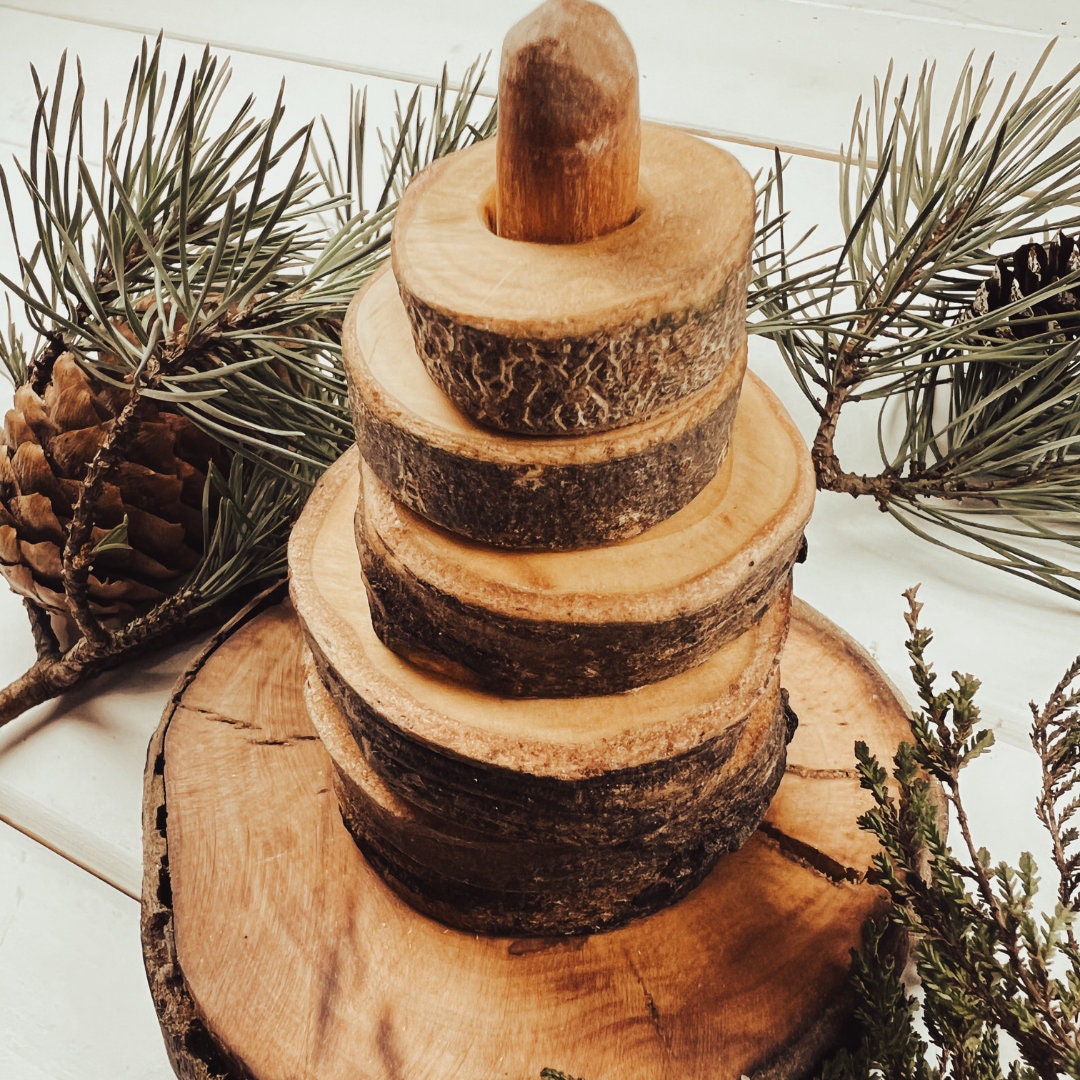 Wooden Pyramide Game, Kids Pyramide Tower, Montesory Toy, Wood Toy for ...