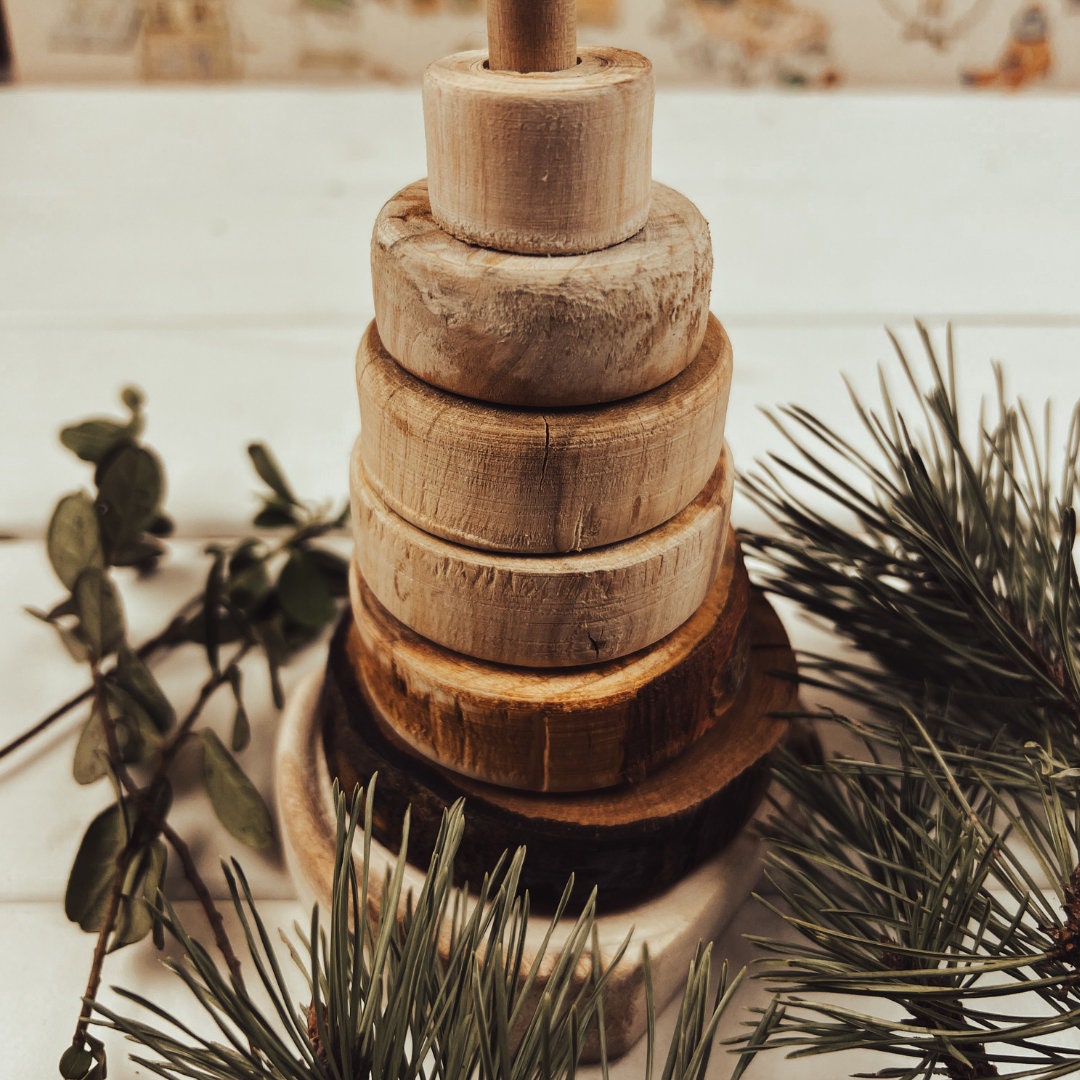 Wooden Pyramide Game, Kids Pyramide Tower, Montesory Toy, Wood Toy for ...