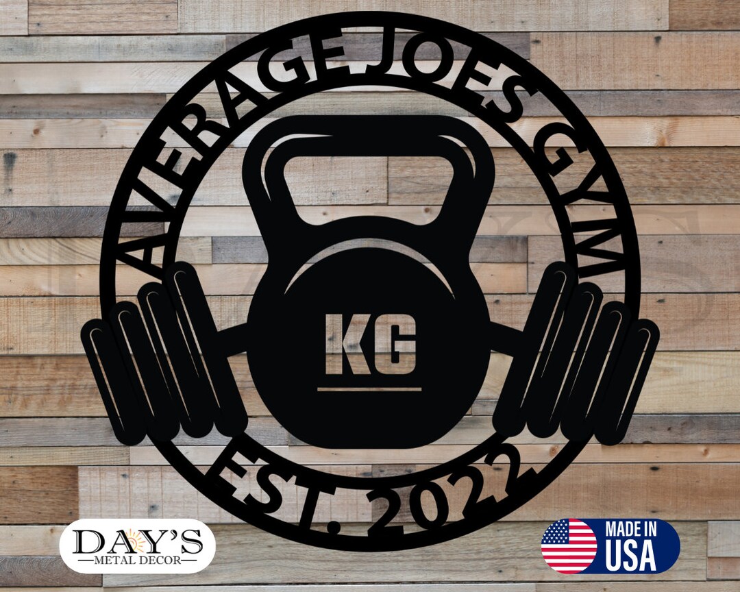 Personalized Gym Sign - Home Gym Sign - Gym Wall Decor - Metal Wall ...