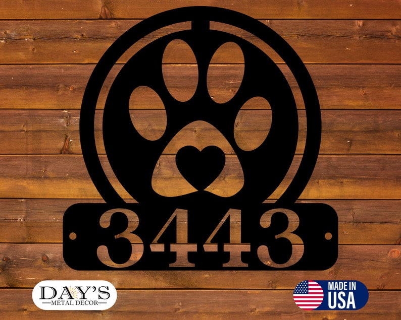 Dog Address Sign Dog Metal Sign Metal Dog Decor Dog - Etsy