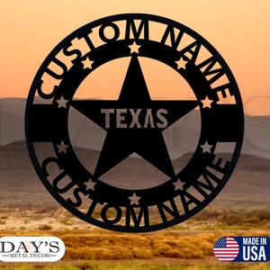 Custom Texas Metal Sign, Personalized Texas Metal Sign, Metal Signs ...