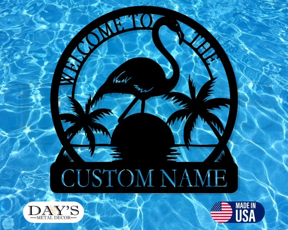 Custom Tropical Sign Patio Sign Pool Sign Backyard Sign - Etsy