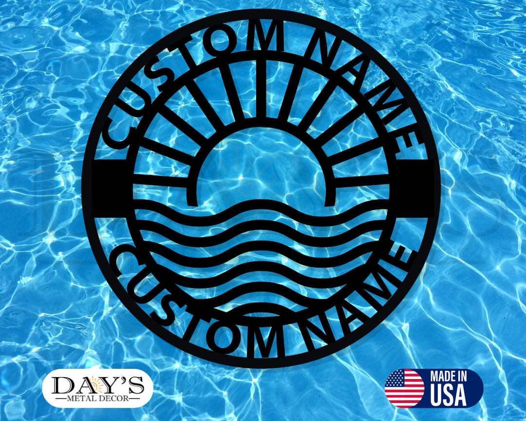 Sun Ocean Personalized Metal Sign for Ocean Lovers - Outdoor Metal Sign ...