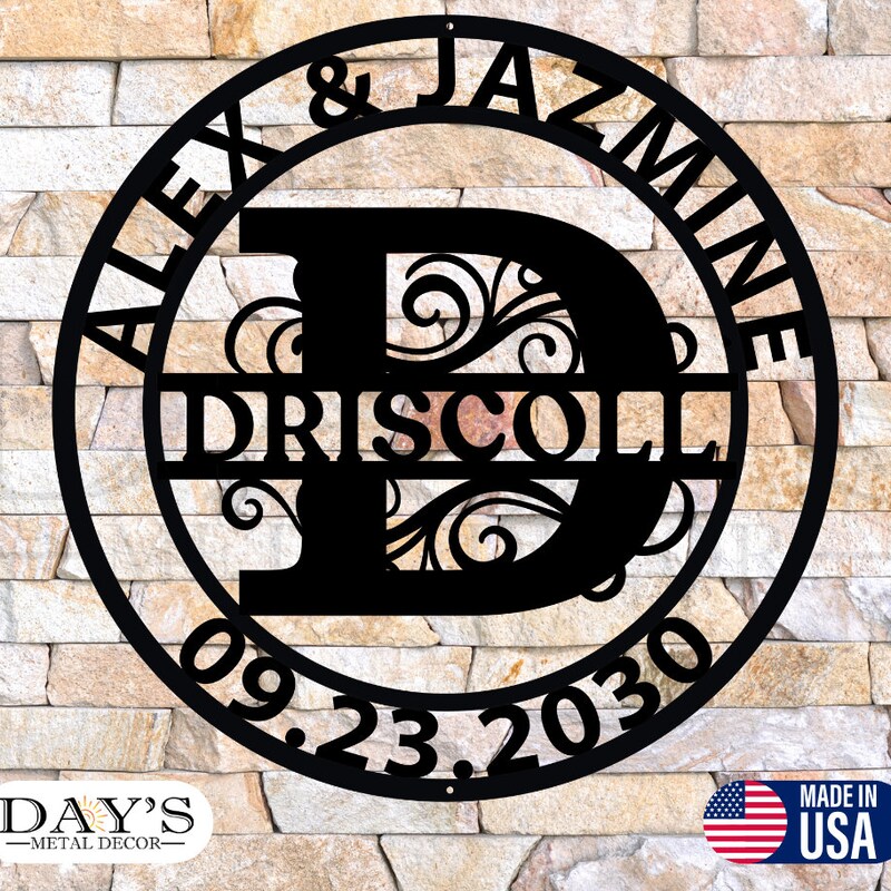 Metal Monogram - Etsy