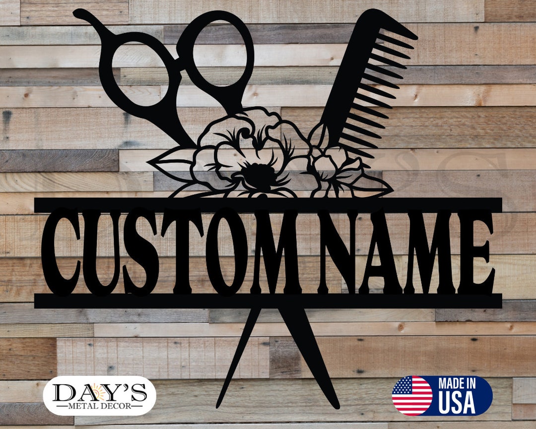 Hairstylist Sign - Personalized Hair Stylist Shop Sign, Beauty Shop ...