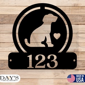 Dog Address Sign - Dog Metal Sign - Metal Dog Decor - Dog Address Signs ...