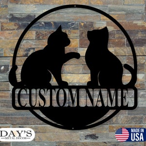 Personalized Cat Metal Sign - Cat Love Metal Sign - Cat Sign - Cat Gift ...