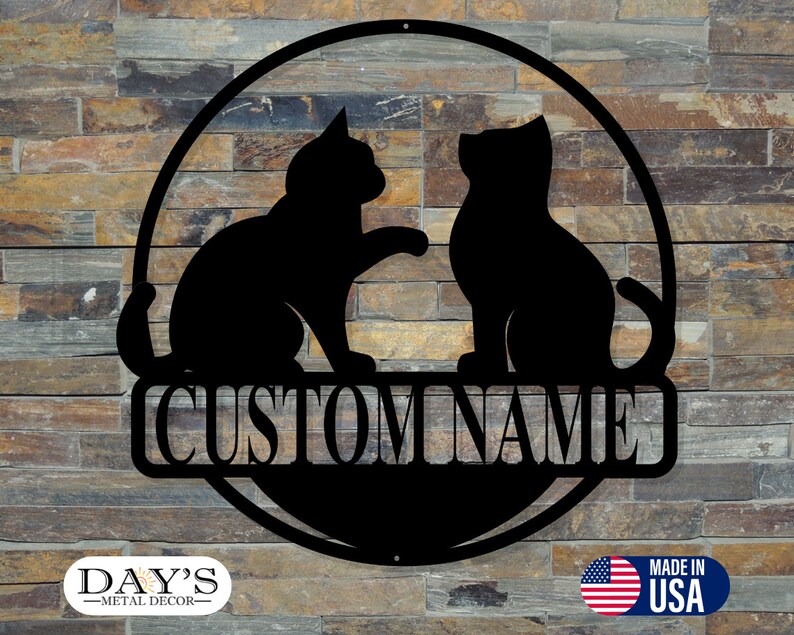 Personalized Cat Metal Sign Cat Love Metal Sign Cat Sign - Etsy