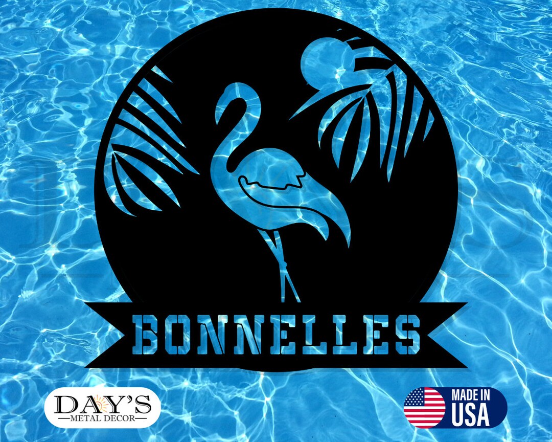 Flamingo Metal Art Wall Decor Personalized Flamingo Sign Metal Flamingo ...