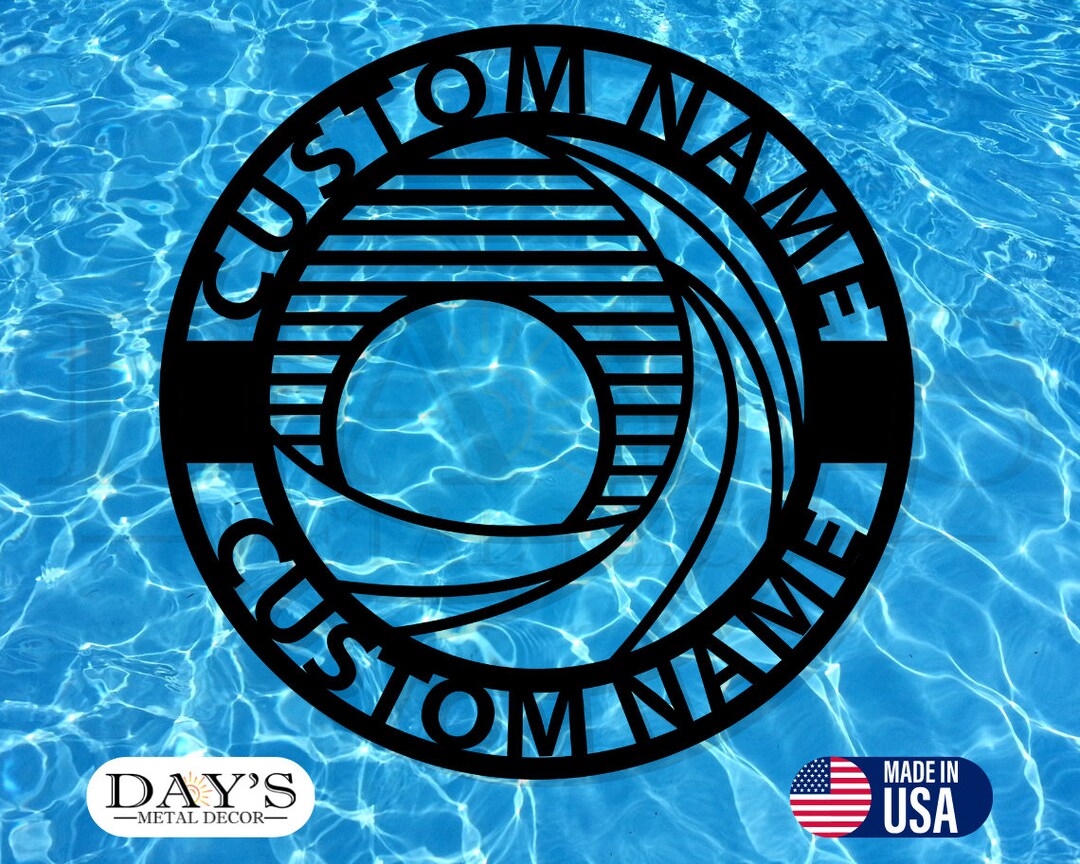 Wave Sunset Personalized Metal Sign for Ocean Lovers - Outdoor Metal ...