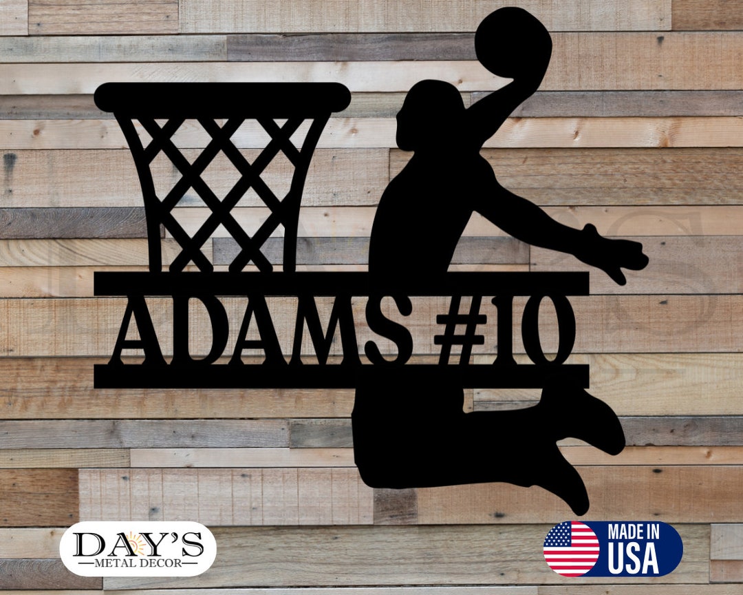 Personalized Basketball Metal Sign - Basketball Metal Wall Decor ...