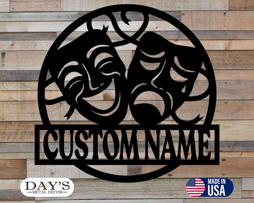 Theatre Metal Sign Cutout Personalized Metal Wall Art Metal Art Home ...