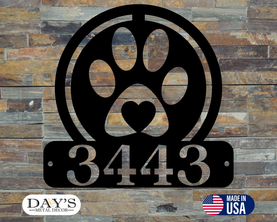 Dog Address Sign Dog Metal Sign Metal Dog Decor Dog - Etsy