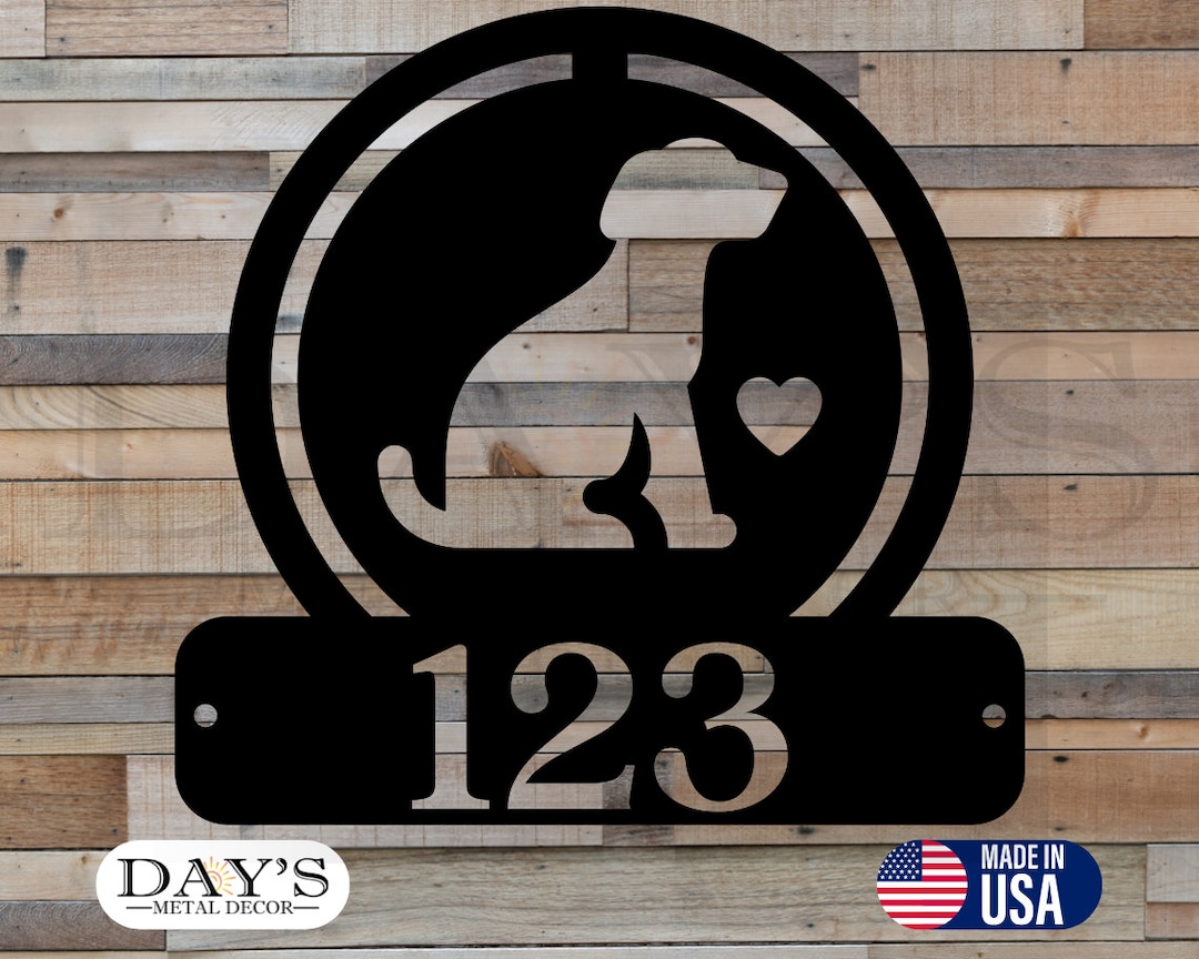 Dog Address Sign - Dog Metal Sign - Metal Dog Decor - Dog Address Signs ...