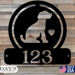 Dog Address Sign - Dog Metal Sign - Metal Dog Decor - Dog Address Signs ...